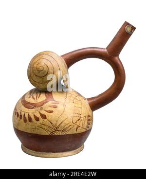 Painted ceramic Stirrup-spout vessels from the Mochica culture of Peru ...
