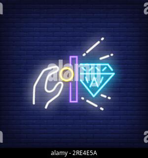 Diamond prize neon sign Stock Vector Image & Art - Alamy