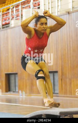Olympian gymnast Dipa karmakar practicing hard under the eyes of ...