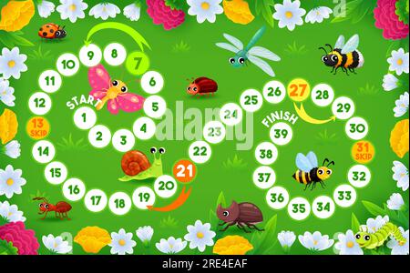 Board step game worksheet with cartoon human organ characters. Vector ...