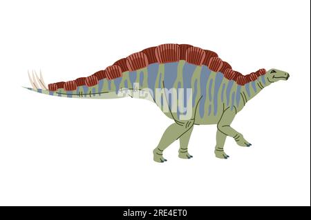 Dinosaur cartoon character spines back, Carnosaur. Big ancient dino ...