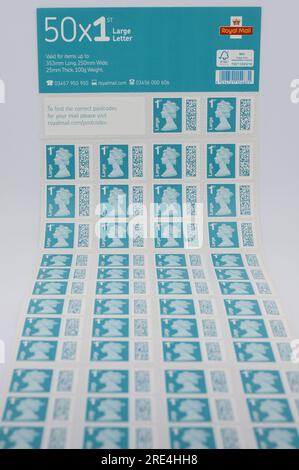 1st Class Large Letter Barcoded stamp Stock Photo - Alamy