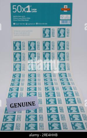 1st Class Large Letter Barcoded stamp Stock Photo - Alamy