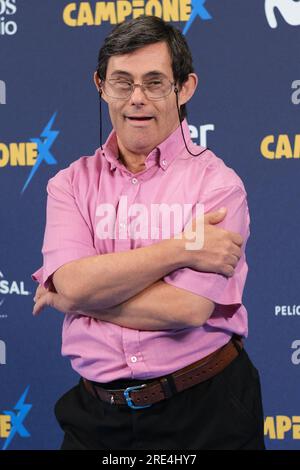 Fran Fuentes attends the photocall for "Campeonex" at Hotel Hyatt ...