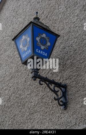 Garda Sign outside rural Garda Station Stock Photo - Alamy