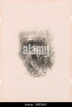 Ludlow Castle - Rising of the Water-Nymphs 1835 by Edward Goodall Stock ...