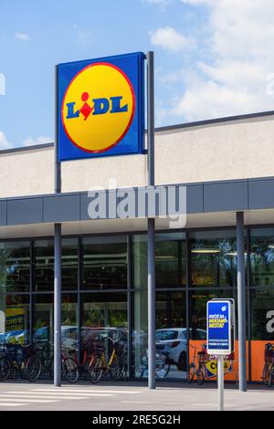Logo of Lidl. Lidl is a German international hypermarket chain ...