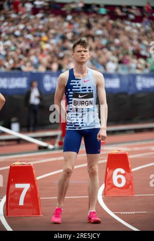 Max Burgin of GB & NI competing in the men’s 800m at the Wanda Diamond ...