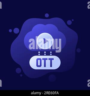 OTT platform icon with a cloud, vector Stock Vector Image & Art - Alamy