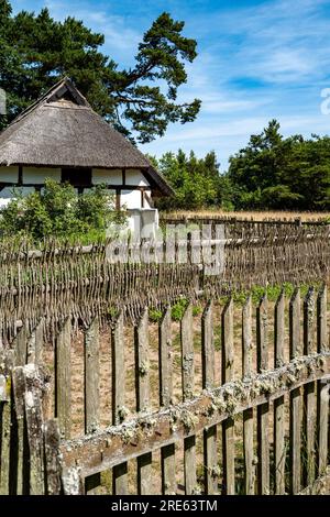 Old wooden farmhouse in Kluki, Prussian fishing village on the Baltic ...