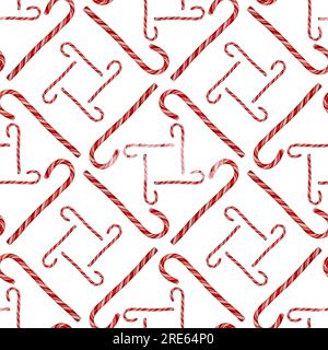 Seamless, repeating pattern of candy canes. May be tiled both ...