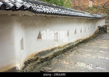 A wall with gun ports at Himeji Castle in Japan Stock Photo - Alamy