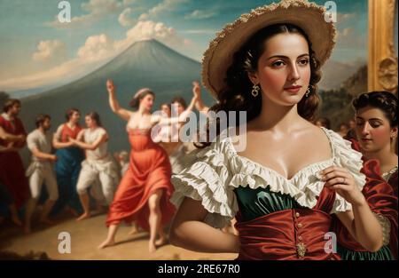 Representation of a typical dance of the Neapolitan folk tradition La ...
