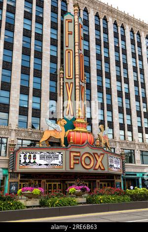 The Fox Theater in Downtown Detroit Michigan MI Stock Photo - Alamy