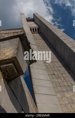 Soviet abandoned monument Buzludja Memorial In Bulgaria countryside at ...