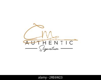 CM Signature Logo Template Vector Stock Vector Image & Art - Alamy