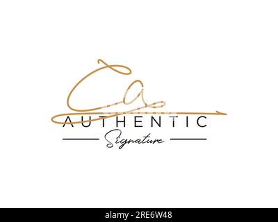 Initial Signature Logo for Letter CA - Vector Logo Template in ...