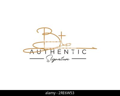 BT Signature Logo Template Vector Stock Vector Image & Art - Alamy