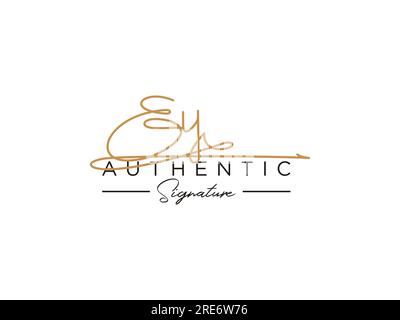 Initial EY alphabet line art logo design of vector Stock Vector Image ...