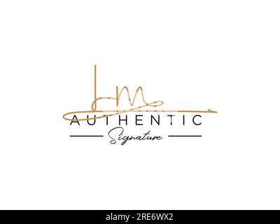 LM Signature Logo Template Vector Stock Vector Image & Art - Alamy