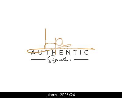 LP Initial letter handwriting and signature logo. A concept handwriting ...