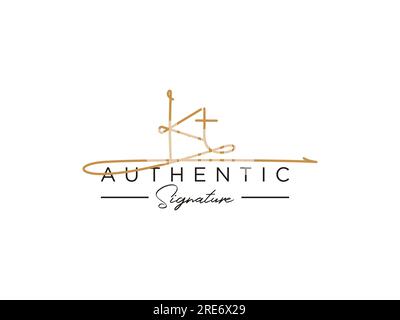 KT Signature Logo Template Vector Stock Vector Image & Art - Alamy