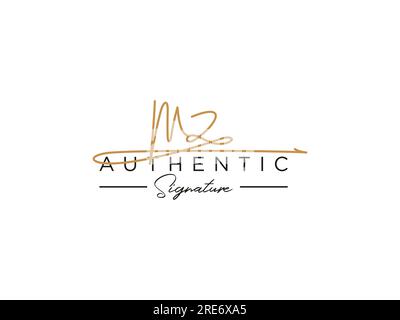Unique modern MZ Letter Business Logo Design Alphabet Icon Vector ...