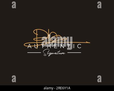 P B PB Initial letter handwriting and signature logo. A concept ...