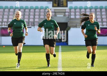 assistant referee Alisa Levalampi pictured during a female soccer game ...
