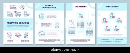 Pediatric clinic brochure template layout. Services, location, checkup ...