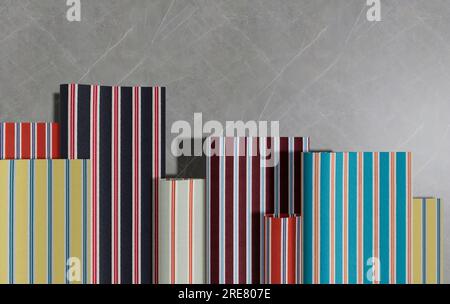 Textile samples on the marble, catalogue Stock Photo - Alamy