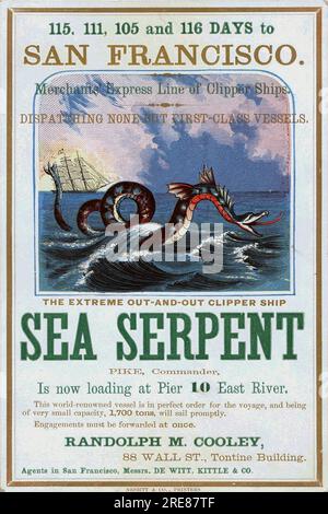 Vintage Clipper Ship Sailing advertisments Stock Photo - Alamy