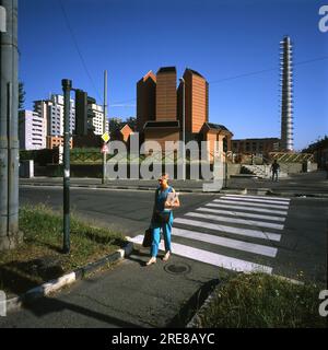 Torino, Italy - May 2007: The Santo Volto Church. Designed by Swiss ...