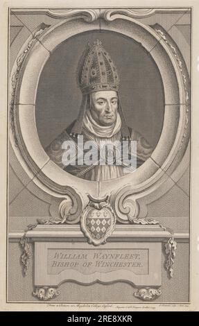 William Waynfleet, Bishop of Winchester 1743 by Jacobus Houbraken Stock ...
