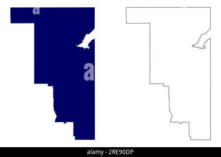 Division No. 16 (Canada, Alberta Province, North America) map vector ...