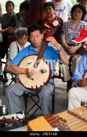 Music, Traditional instruments, Temple of Heaven Park, Beijing, China ...