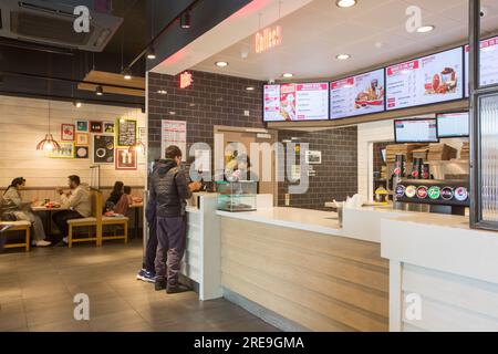 Inside a KFC restaurant Stock Photo - Alamy