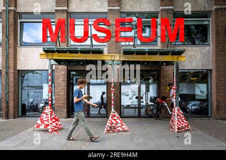 stepped canopy at the entrance to the Museum of Applied Arts (MAKK ...