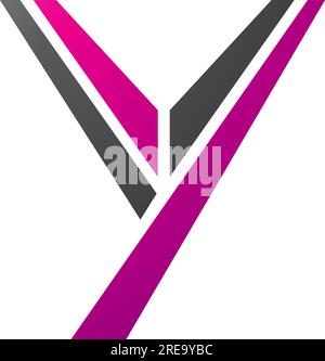 Magenta and Black Uppercase Letter U Icon with an Arrow on a White ...