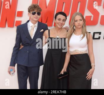 Joe Freeman, Amanda Abbington and Grace Freeman at the "Mission ...