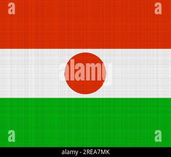 Flag of Republic of Niger on a textured background. Concept collage ...