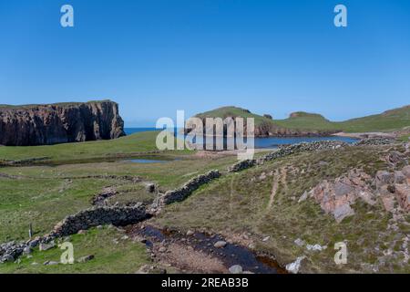 North Ham on Muckle Roe, Mainland, Shetland, Scotland, UK Stock Photo ...