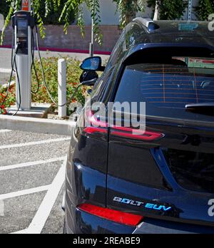 Chevrolet Bolt charging at a Chargepoint electric vehicle charging ...