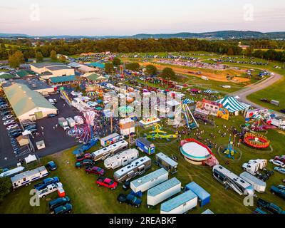 Aerial Drone view of FAirgrounds Stock Photo - Alamy