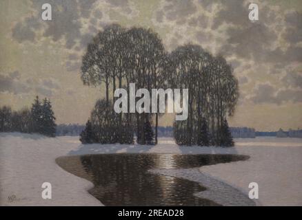 Vilhelms Purvitis (1872-1945). Latvian painter. Winter Landscape (March ...