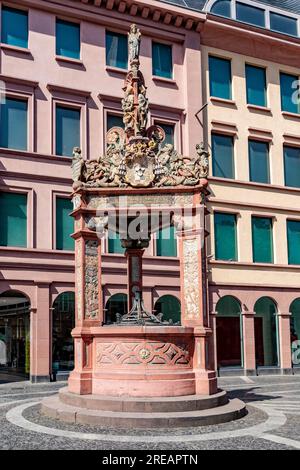Mainz, Germany - July 5, 2023: The market square in the old town of ...
