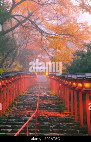 Kibune Shrine in autumn leaves Stock Photo - Alamy