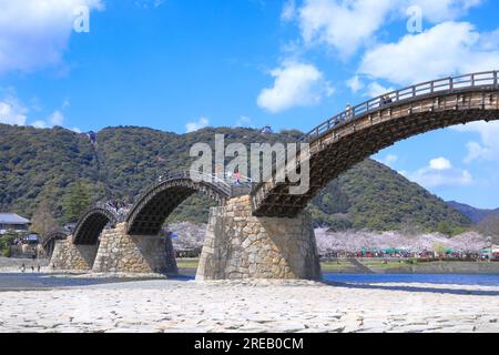 Kintai Bridge in spring Stock Photo - Alamy