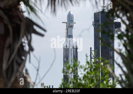 SpaceX Falcon Heavy at LC-39A Stock Photo - Alamy