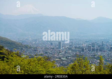 Kofu Basin in spring Stock Photo - Alamy